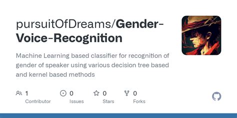 Github Pursuitofdreamsgender Voice Recognition Machine Learning Based Classifier For