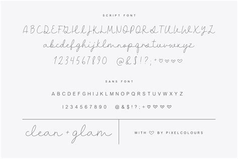 Clean And Glam Script Font Duo Design Cuts