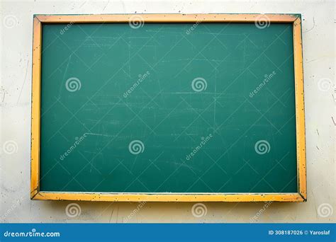 A Classroom With A Green Chalkboard Covered In Handwritten Numbers And
