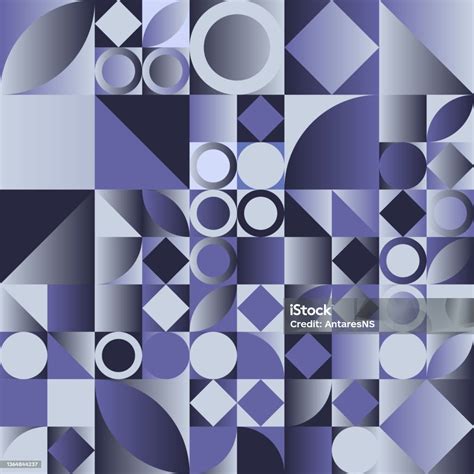 기하학적 패턴 원 삼각형 사각형 나뭇잎 바우하우스 스타일 추상화 단색 개념 0명에 대한 스톡 벡터 아트 및 기타 이미지 0명