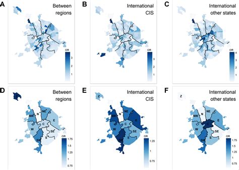 Spatial Variation Of In Migration To Moscow By Type Of Migration Flow