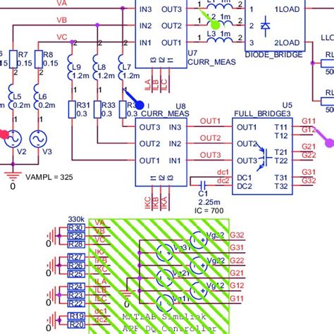 The Capture Pspice Hardware Simulation Circuit Of 3 Phase Power System