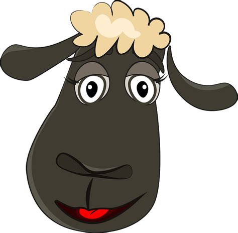 Premium Vector Cute Sheep Face In Cartoon Style Farm Character 4031545