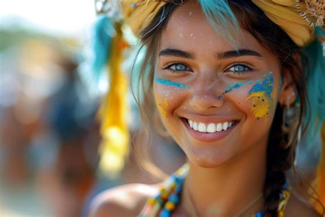 Ai Generated Beautiful Woman On Carnival Generative Ai 39879329 Stock