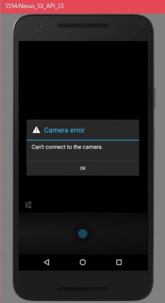Android Studio S Emulator Has An Error Can T Connect To Camera