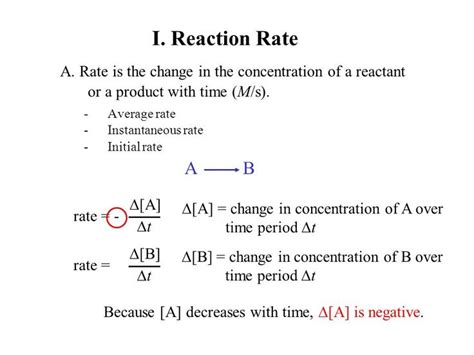 Rate Of Change In An Experiment Chemistry