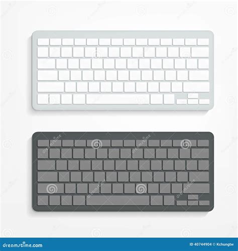 Computer Keyboard On White Background Stock Vector Illustration Of