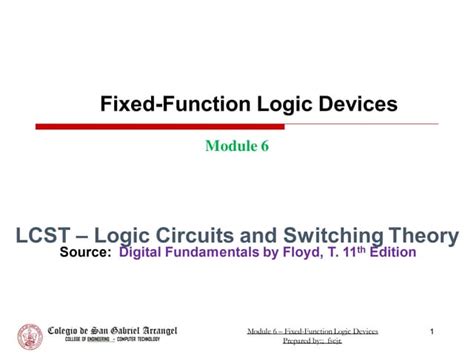Module 6 Fixed Function Logic Devices Profpdf
