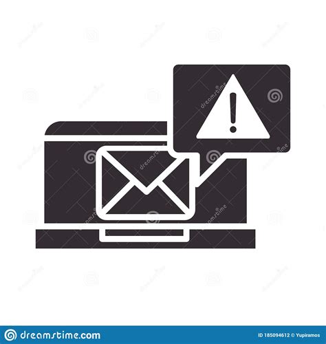 Alert Icon Laptop Email Message Warning Attention Danger Exclamation Mark Precaution