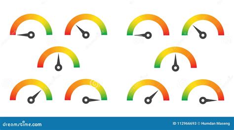 Meter Sign Infographic Gauge Element Vector Illustration Stock Vector