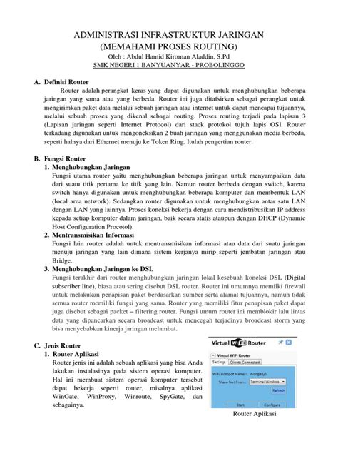 Memahami Dasar Routing Pdf