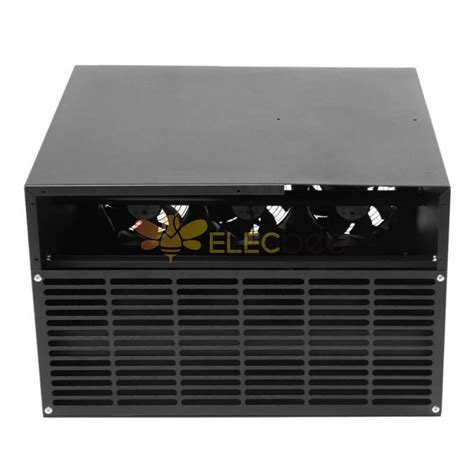 6 Gpu Coin Miner Minning Case Mining Mining Frame Case Mining Rig Case Con 3 Ventiladores