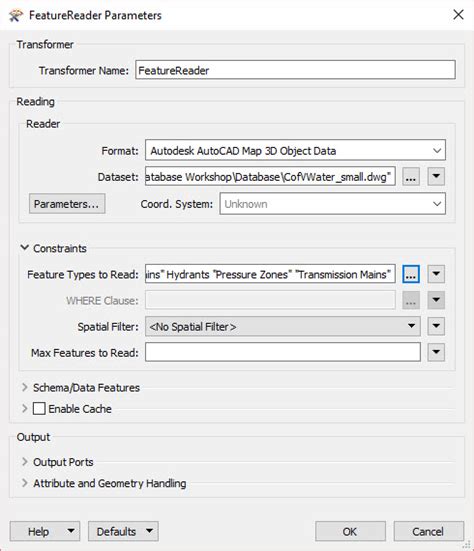 Using The Featurewriter Transformer With Your Database Fme Support Center