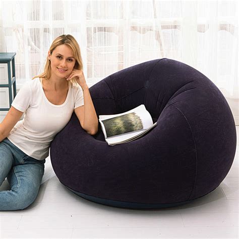 Large Inflatable Pvc Sofa Lounger Bean Bag Couch For Living Room