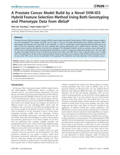 Pdf A Prostate Cancer Model Build By A Novel Svm Id3 Hybrid Feature