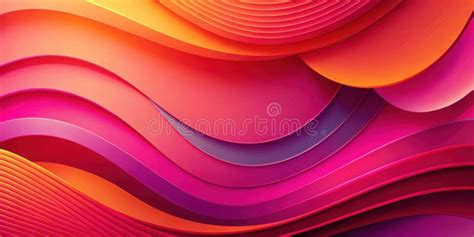 Abstract Vibrant Hues A Symphony Of Curving Layers In Warm And Cool Tones Generative Ai Stock