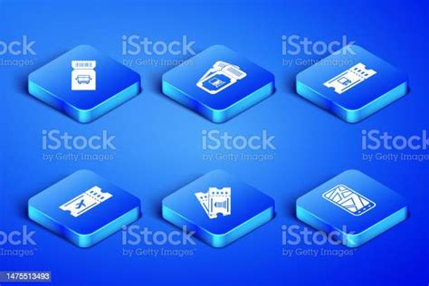 도시지도 버스 티켓 박물관 항공사 기차 및 아이콘의 인포 그래픽을 설정합니다 벡터 3차원 형태에 대한 스톡 벡터 아트 및 기타