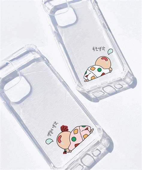 전기종가능 각인무료 잠자는 짱구 유리 일러스트 커플 우정 폰케이스 탱크 젤리 카드수납 케이스 에이블리