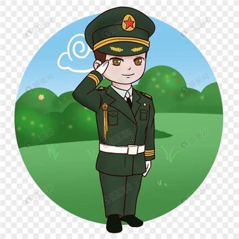 萌版军人简笔画 简笔画图片大全 普车都