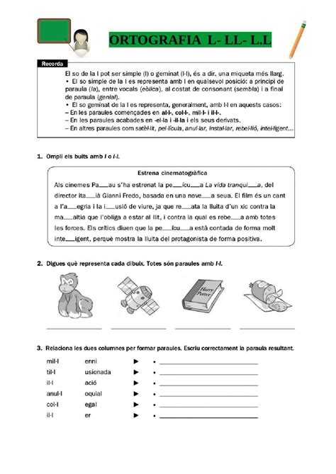 Ortografia L Ll… Free Interactive Worksheets 187008