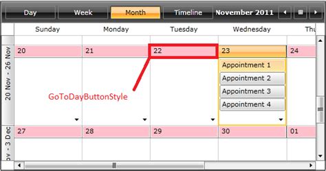 Wpf Scheduleview Styling The Timeruleritems Telerik Ui For Wpf