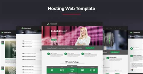 Hosting Bootstrap Web Template Truehost Site Templates Ft Blog