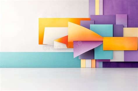 Complex Geometric Patterns Shapes Multicolour Abstract Background Art Stock Illustration