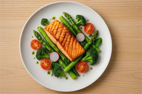 Healthy Salmon With Fresh Vegetables Free Photo Rawpixel