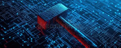Digital Hammer Cybersecurity Technology Network Code Data Breach