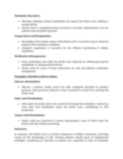Solution Krebs Cycle Function Of Krebs Cycle Key Steps And Examples Of