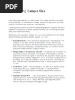 Sample Size Calculator By Raosoft Inc Pdf Margin Of Error