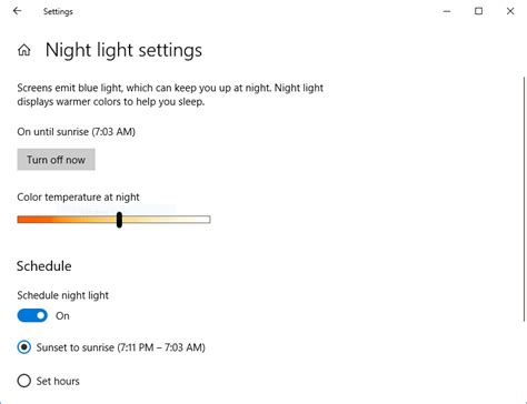 How To Reduce Blue Light In Windows 10 With Night Light Night Shift Mode Tech Journey