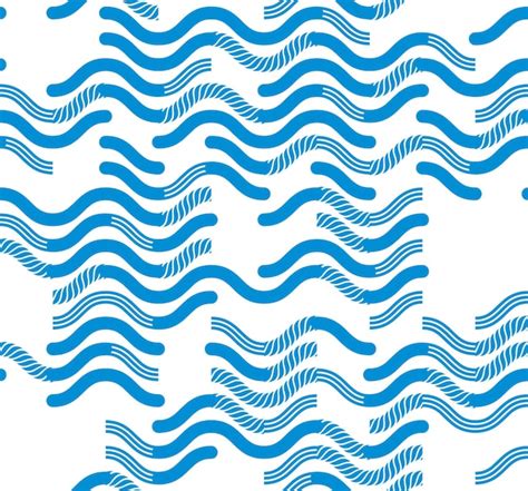Premium Vector Wavy Technical Lines Seamless Pattern Vector Abstract Repeat Endless