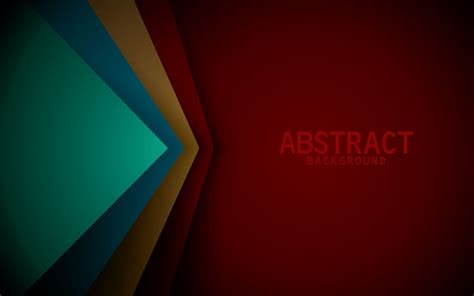 Premium Vector Red Overlap Layers Background On Dark Gray