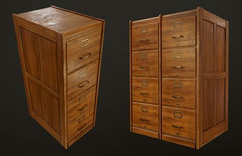 서류 캐비넷 Pbr 게임 준비 3d 모델 18 Fbx Obj Free3d
