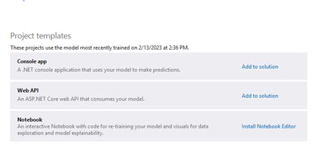 Model Builder Should Allow For Me To Get The Model Directly Issue Dotnet