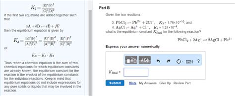 Solved Adding Equilibrium Reactions Part A Learning Goal