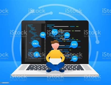Digital Java Code Text Computer Software Coding Vector Concept