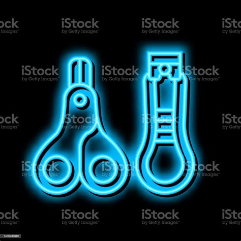 신생아 네온 글로우 아이콘 일러스트 레이 션에 대 한 손톱깎이 0명에 대한 스톡 벡터 아트 및 기타 이미지 0명 규모