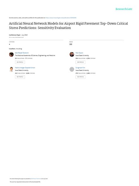 Artificial Neural Network Models For Airport Rigid Pavement Top Down Critical Stress Predictions