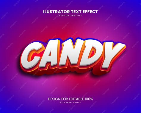Premium Vector Free Vector Editable Candy Effect Text