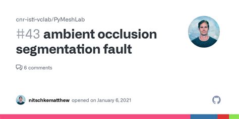 ambient occlusion segmentation fault · issue 43 · cnr isti vclab
