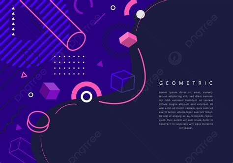 Abstract Background Flat Design Geometric Elements Pattern Memphis Retro Style Element Shape