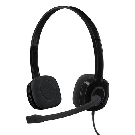 Logitech H Wired Stereo Headset Mm Black Network Computer Wireless