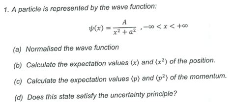 Solved A Particle Is Represented By The Wave Chegg