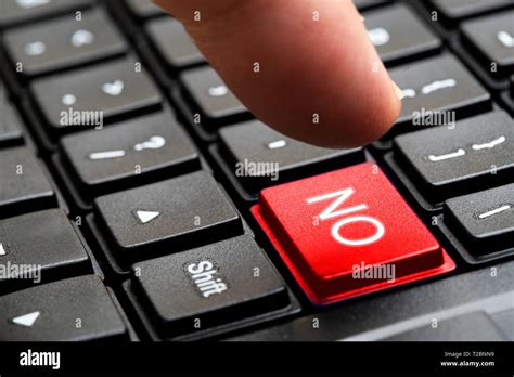 No Button On Keyboard Selective Focus Concept Word Stock Photo Alamy