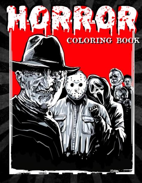 Girl Horror Movie Serial Killers Freak Of Horror Coloring Book Scary