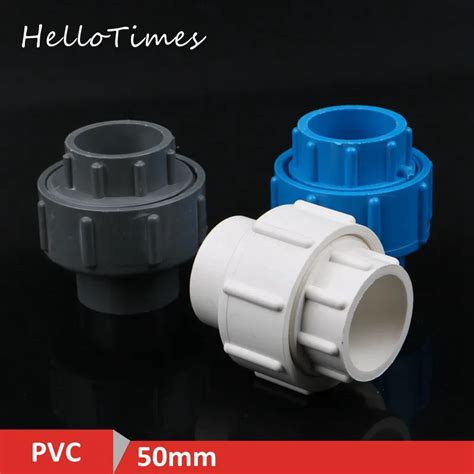 Pvc 유니온 수도관 커넥터 배관 피팅 분리형 수리 조인트 정원 관개 부품 내경 50mm 15 인치 1 개정원 워터 커넥터 Aliexpress