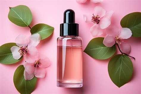 Premium Photo Hydrating Serum For Skin Pink Pastel Backdrop Style