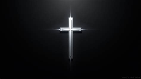 Black And White Cross Background